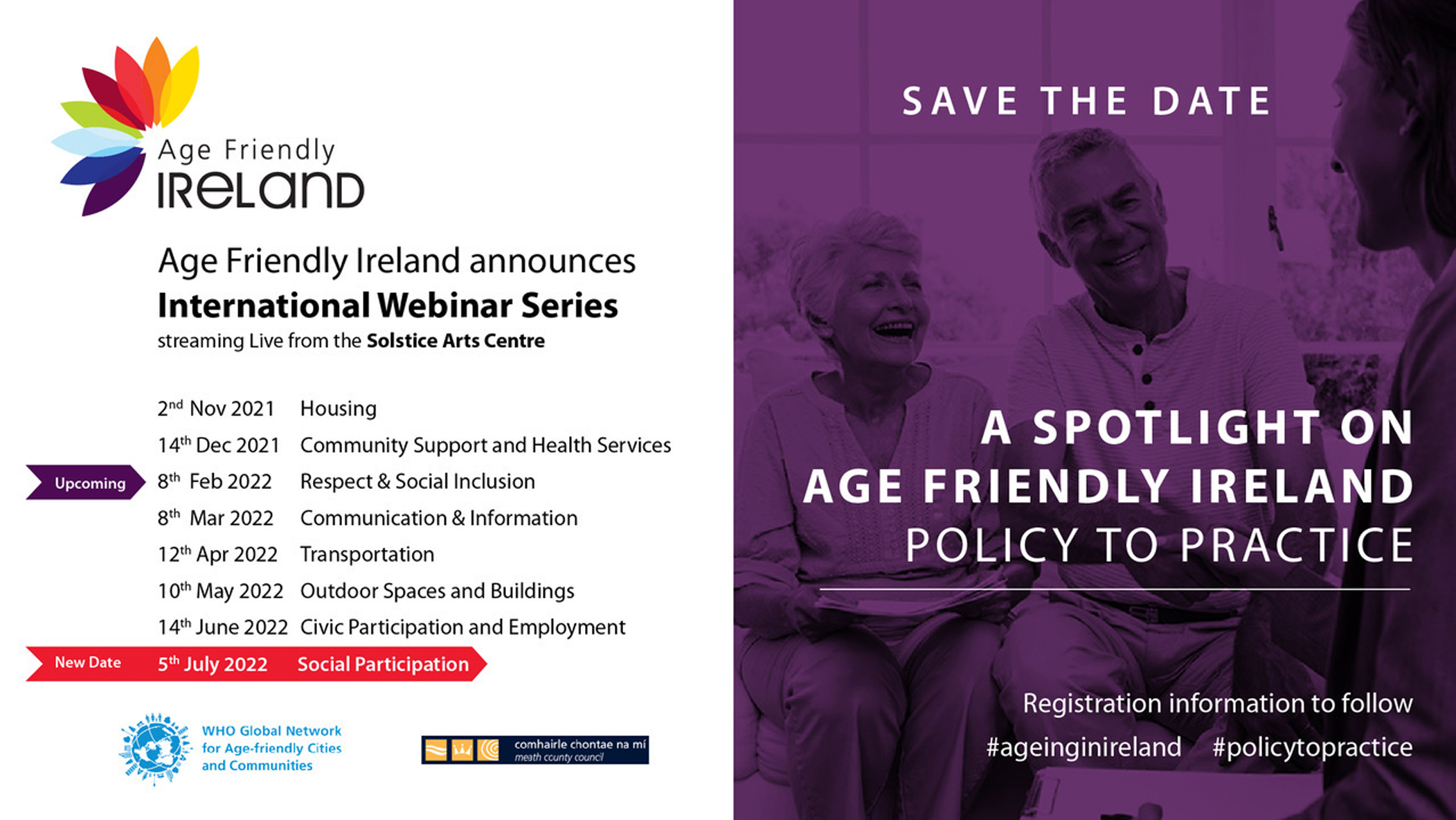 A Spotlight on Age-friendly Ireland: Policy to Practice – Webinar 3 on ...